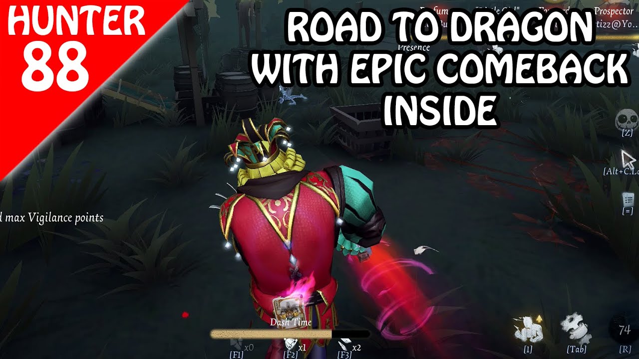 Rushing to Dragon with epic comeback - Hunter Rank #88 (Identity v ...