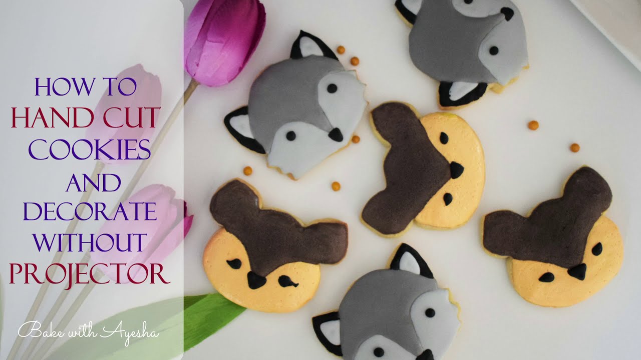 How to HANDCUT Cookie | Cookie Decorating | WITHOUT A CUTTER Cookie ...