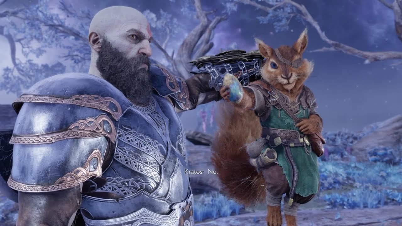 God of war ragnarok NEW character - Ratatoskr (first meeting) - YouTube