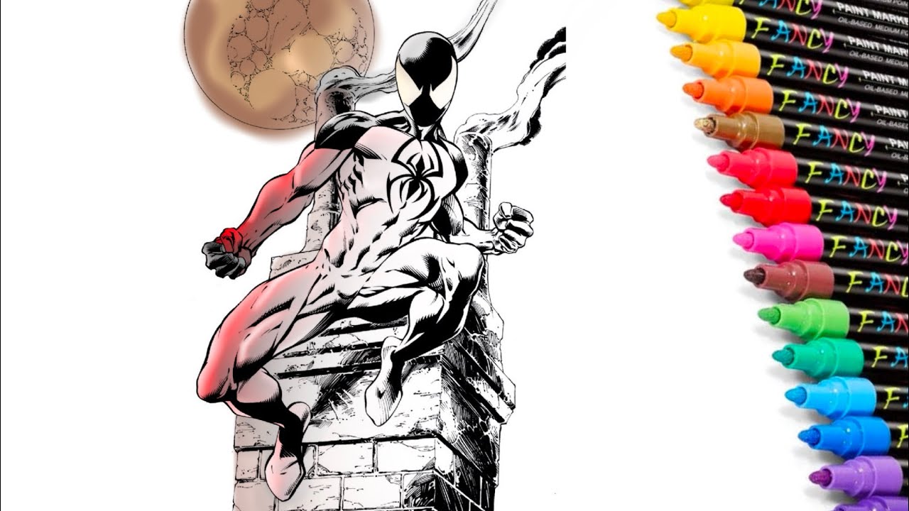 Scarlet Spider Coloring Page | Marvel Spider Coloring Book [NCS] - YouTube