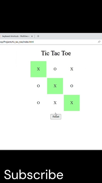 how to make Tic Tac Toe game using html, css, javascript | Reactjs ... how to make Tic Tac Toe game using html, css, javascript | Reactjs ...