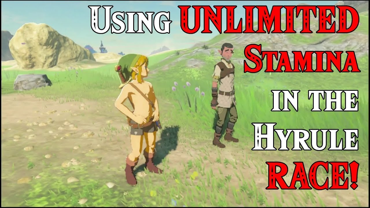 Using UNLIMITED Stamina in the Hyrule RACE! Of course it's within Zelda ...