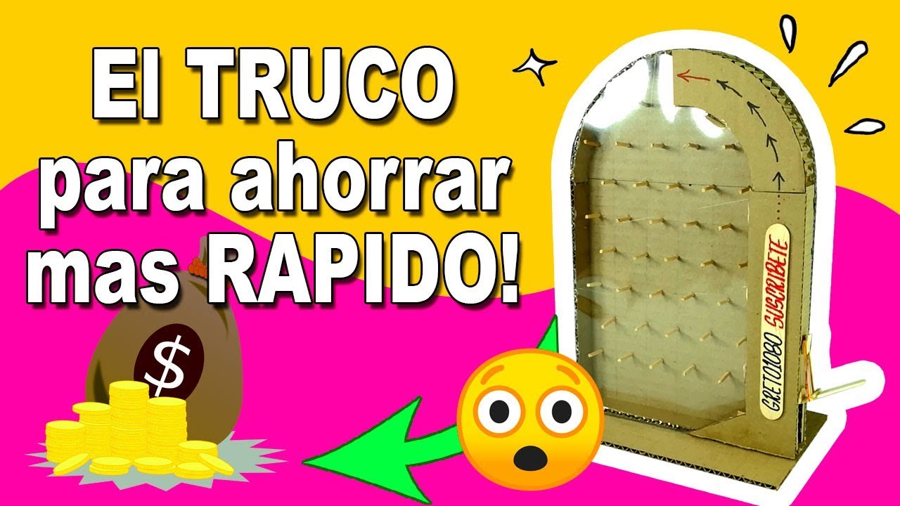 Como hacer una alcancia de carton facilito con carton - YouTube