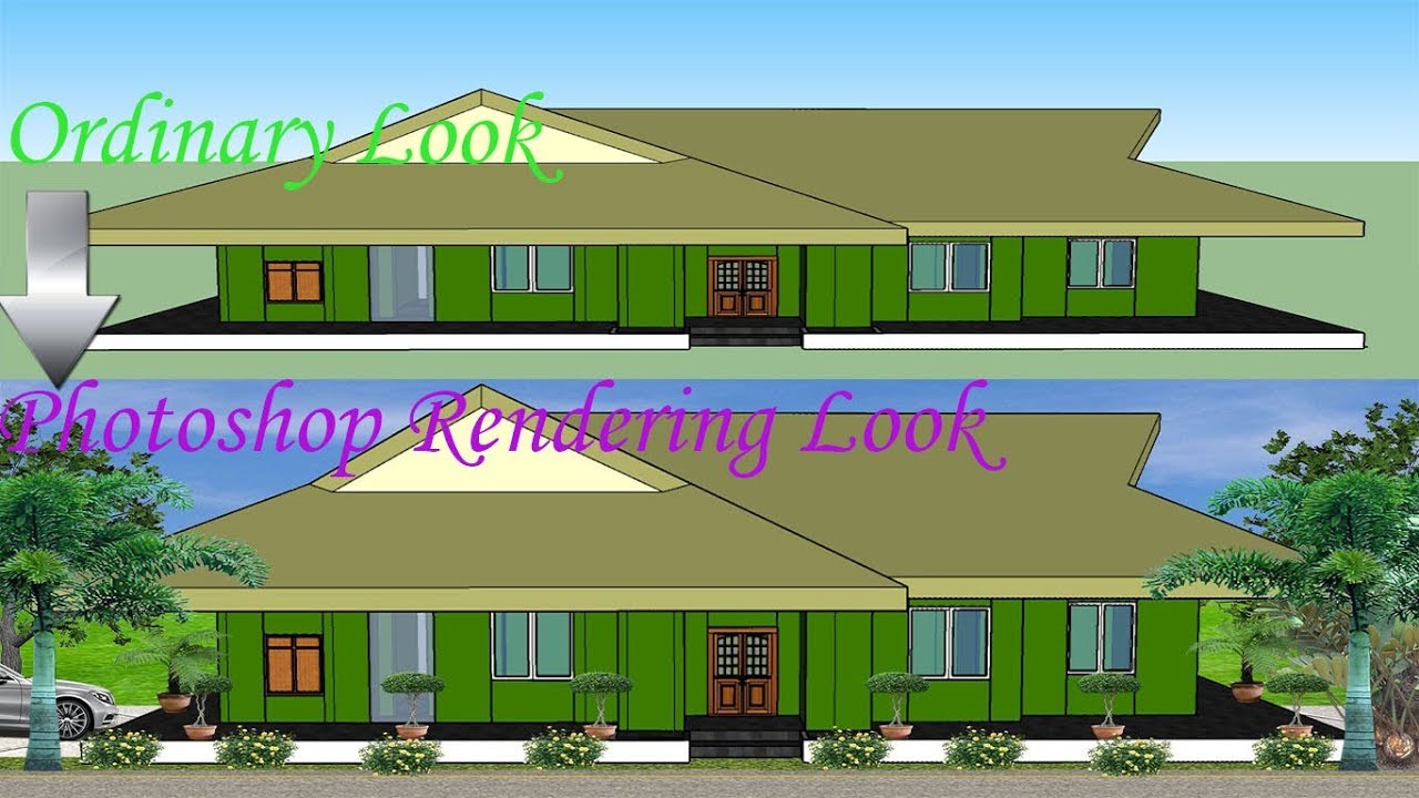 Usefull Tutorial to make 3d rendering at photoshop - YouTube