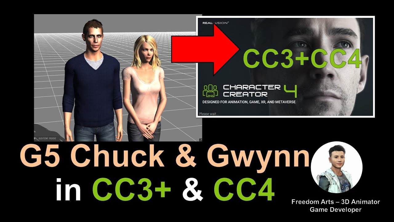 Chuck & Gwynn in CC3+ and CC4 - Character Creator 4 & iClone 8 Avatar ...
