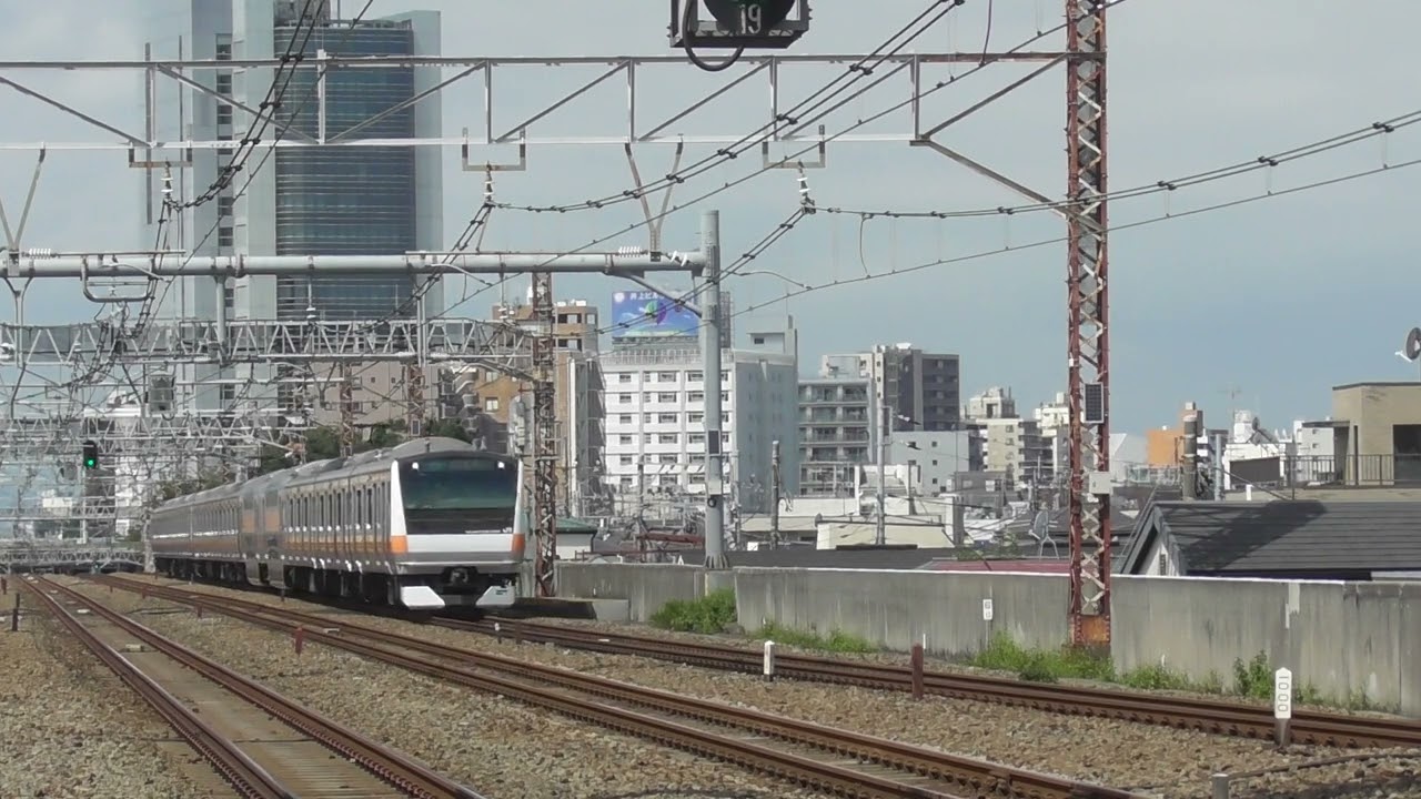 12両編成での試運転初日 E233系0番台H57編成試運転阿佐ヶ谷通過 - YouTube