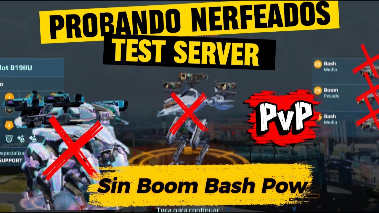 W.R Pruebando nerfeados en el Test server, No boom,bash,Pow - YouTube