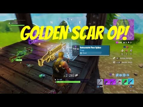 GOLDEN SCAR OP! (Fortnight Battle Royale Commentary) - YouTube
