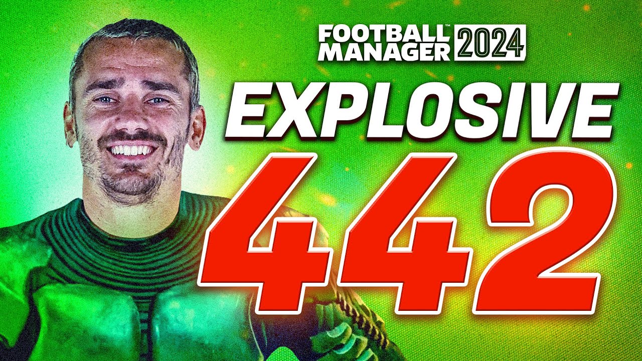 EXPLOSIVE 4-4-2 FM24 TACTIC - YouTube