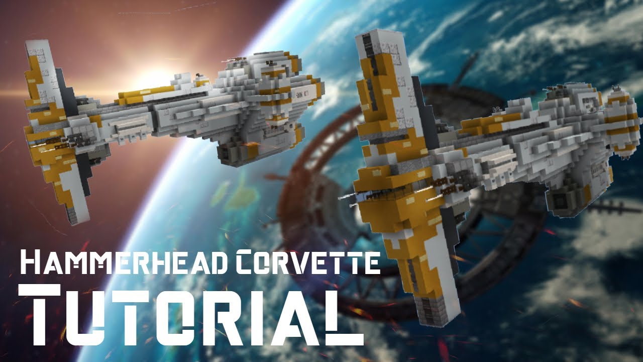 Minecraft Hammerhead Corvette (Sphyrna-class) 1:2 Scale Tutorial (Rogue ...