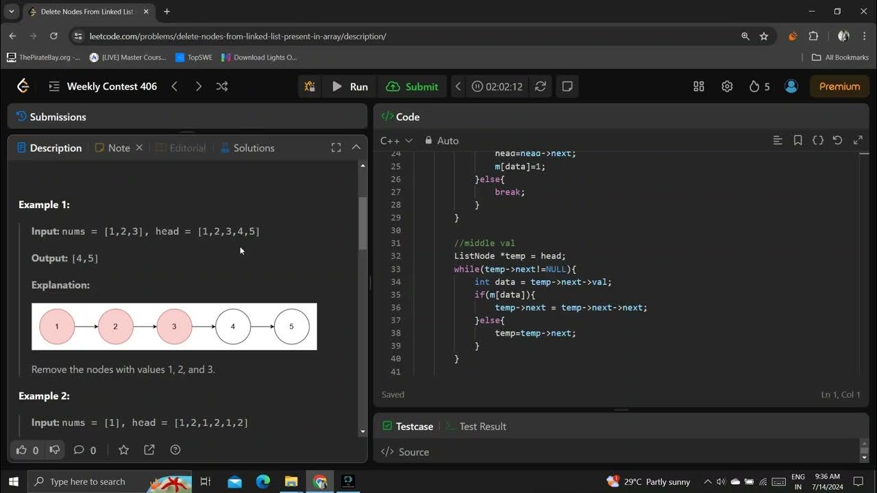 3217 Delete Nodes From Linked List Present in Array - YouTube