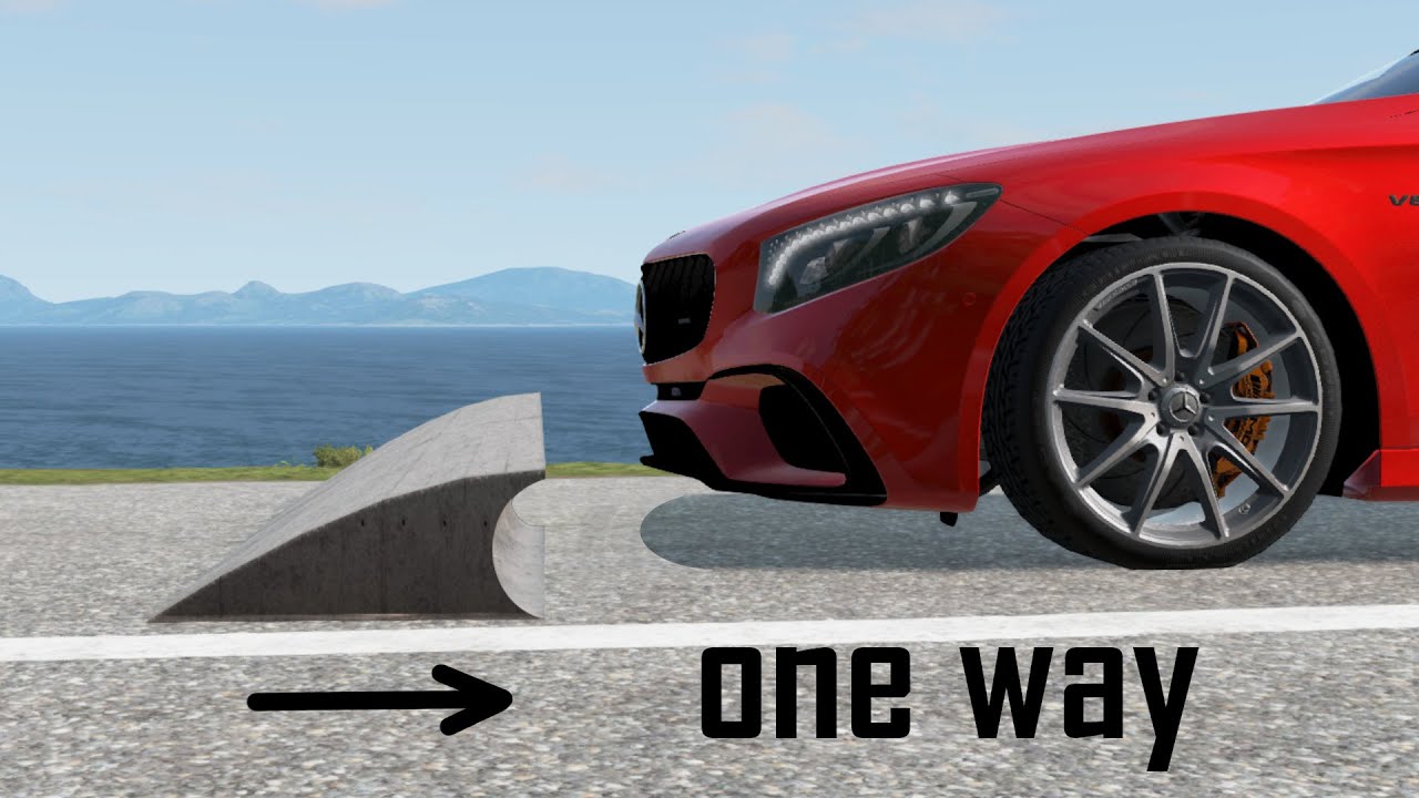 Unidirectional speed bump - beamng drive - YouTube