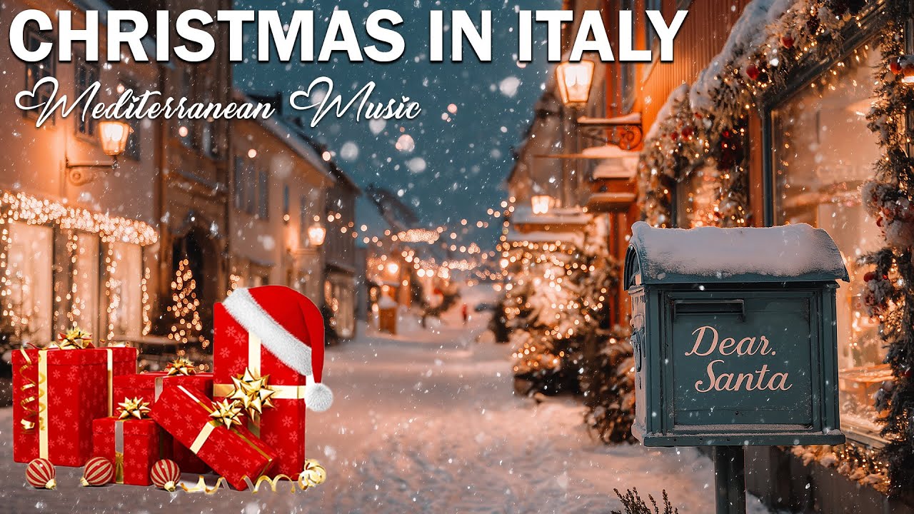 Magical Christmas in Italy 🇮🇹 🎄 Relaxing Music & Italian Winter Scenery ...