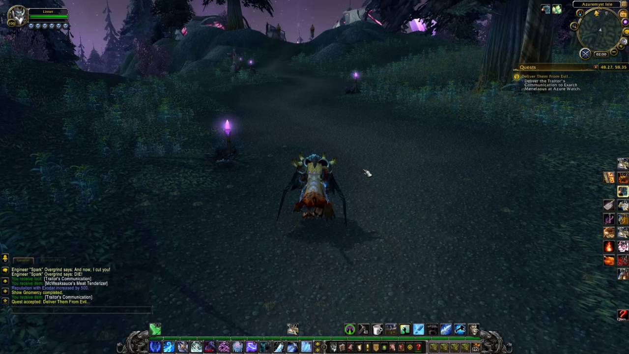 Deliver Them From Evil Quest ID 9602 Playthrough Azuremyst Isle - YouTube