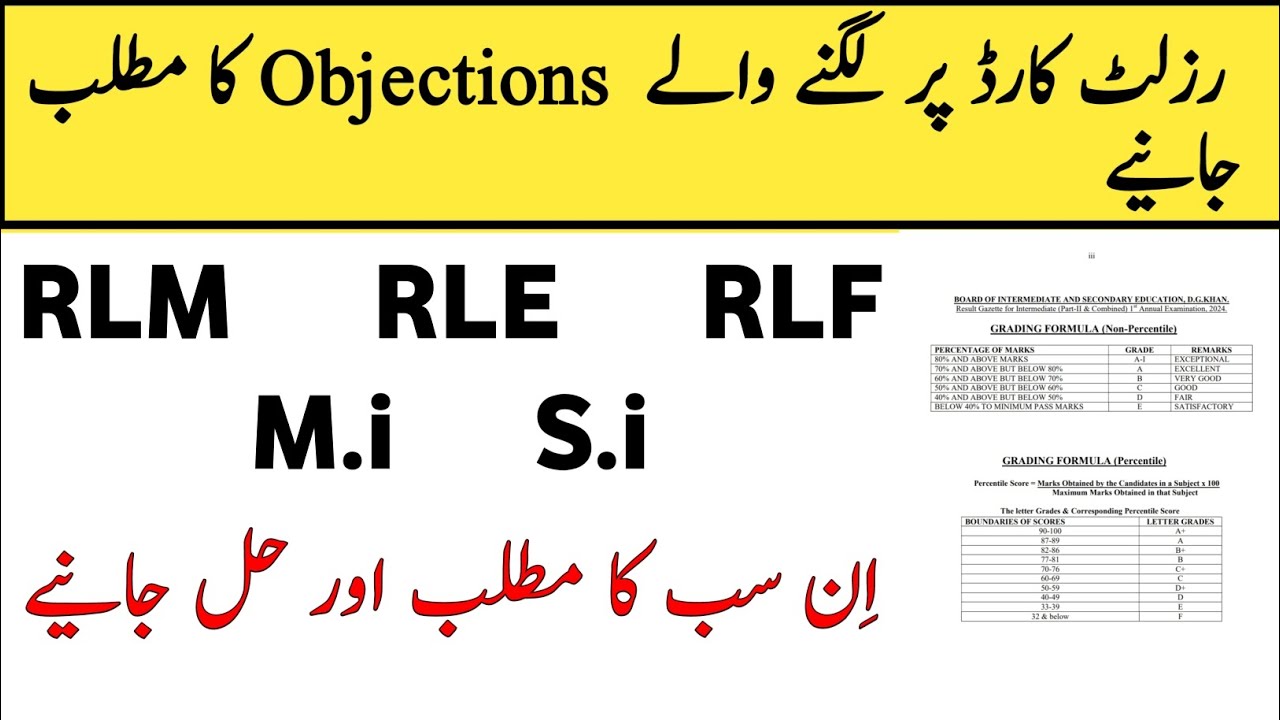 What is the meaning of RLM RLF RLE Si Mi in Results / #result # ...