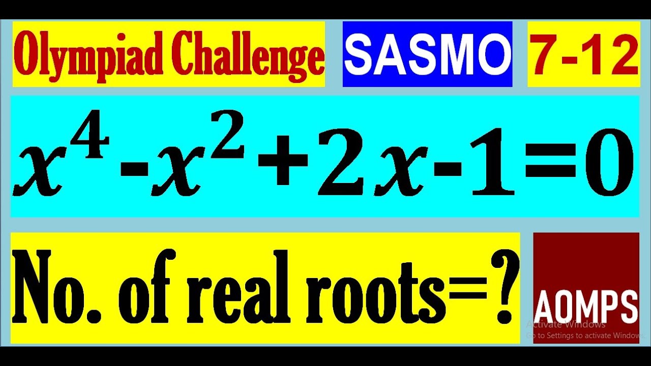 Find the number of real roots of the polynomial equation x^4-x^2+2x-1=0 ...