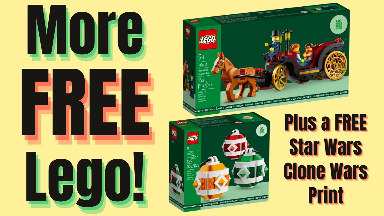 Lego Christmas Themed GWPs & Star Wars Clone Wars Print - YouTube