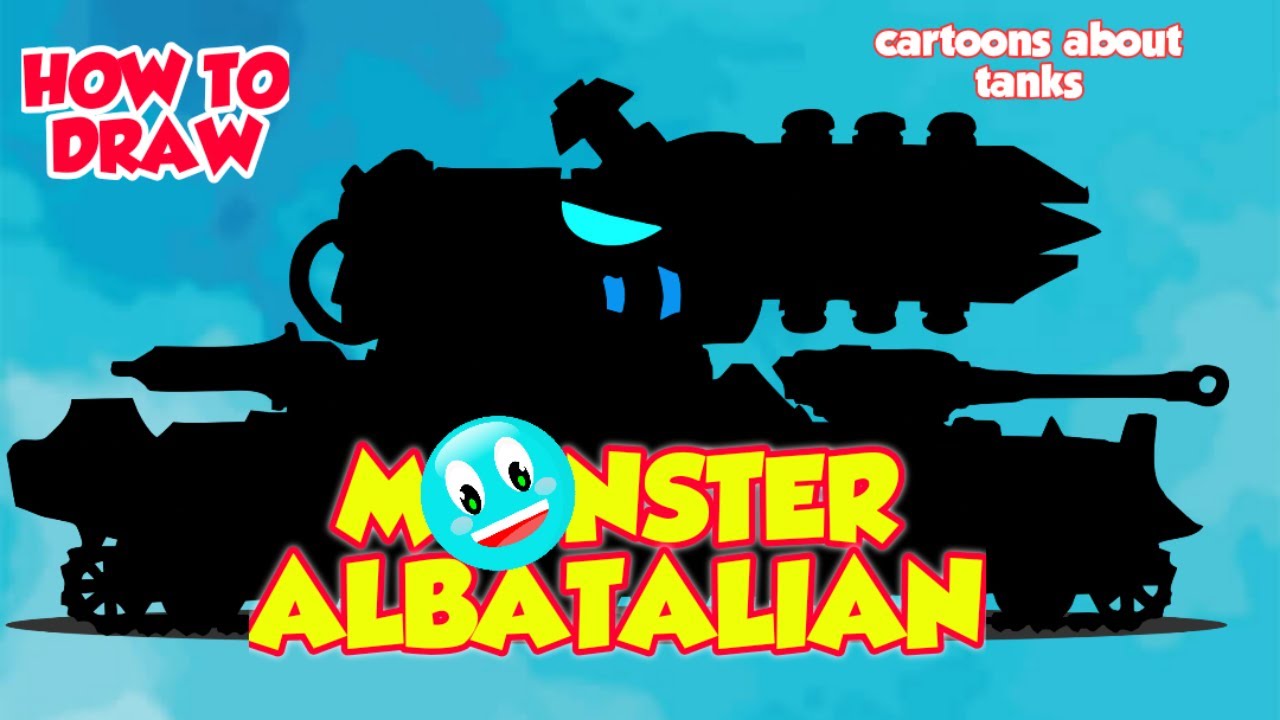 How To Draw Cartoon Tank Hybrid Monster Albatalian | Gerand - Cartoons ...