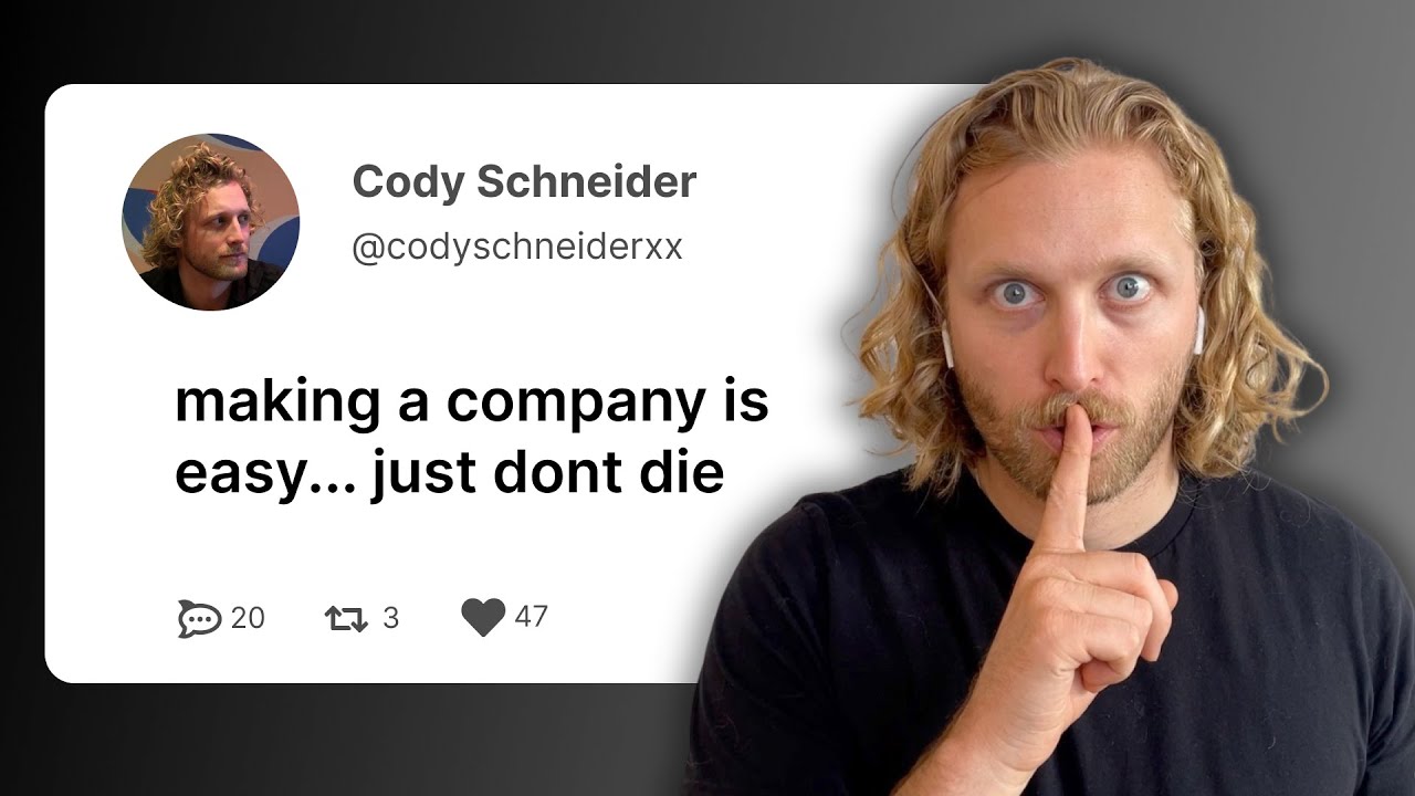 Just Don't Die: The cockroach mindset for self funding startups - YouTube