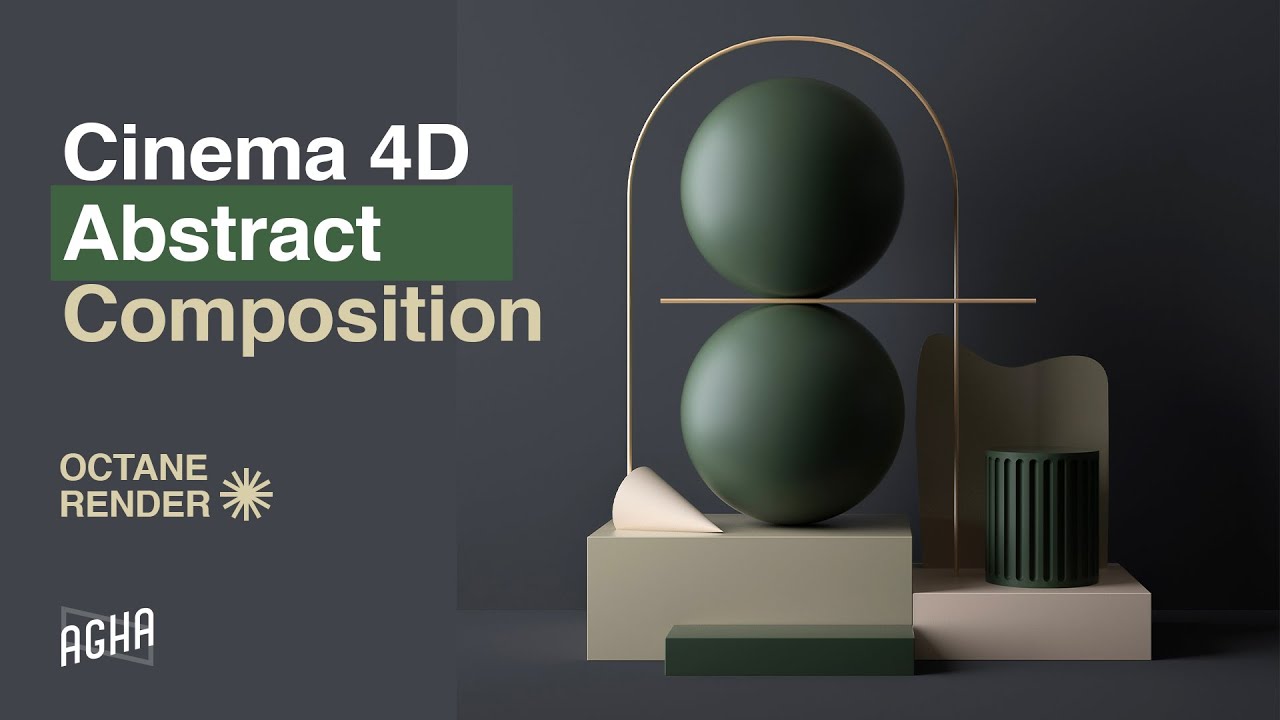 Cinema 4D Abstract Composition Octane Render - YouTube