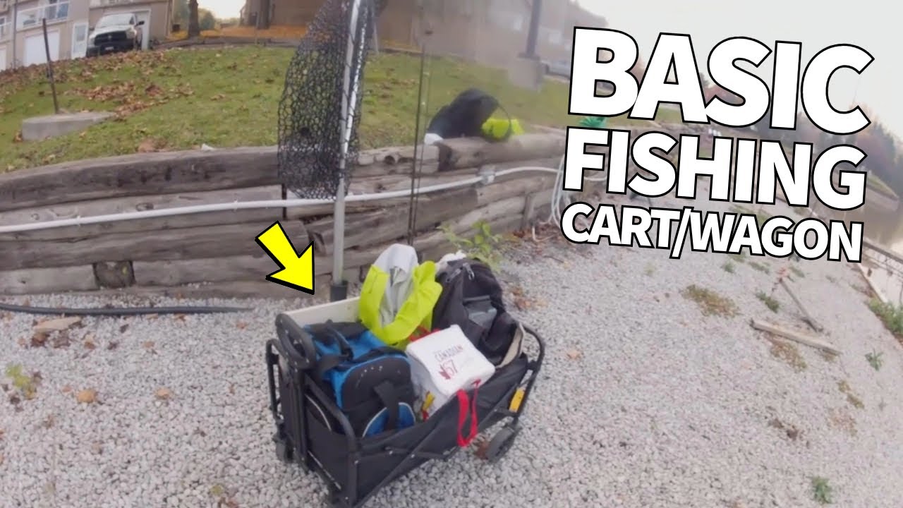 Basic Fishing Cart/Wagon with Rod Holders - YouTube
