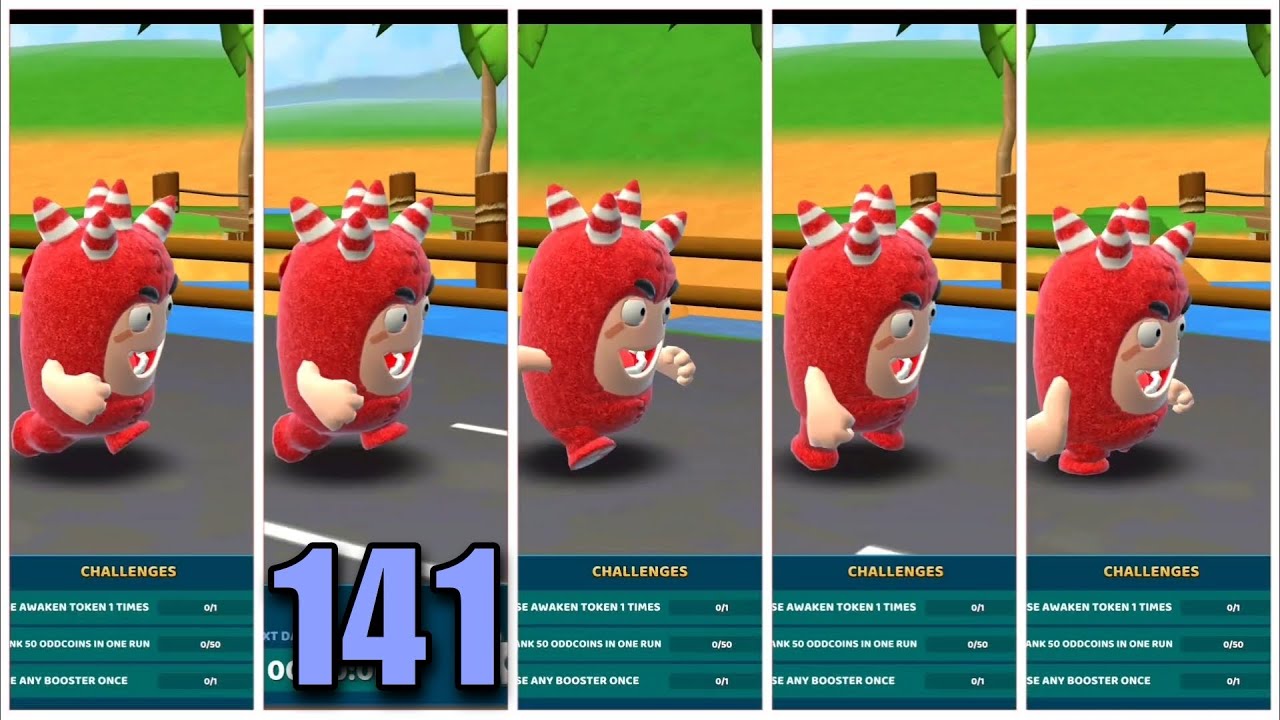 Race run all red oddbods. Who will win? #141 - YouTube