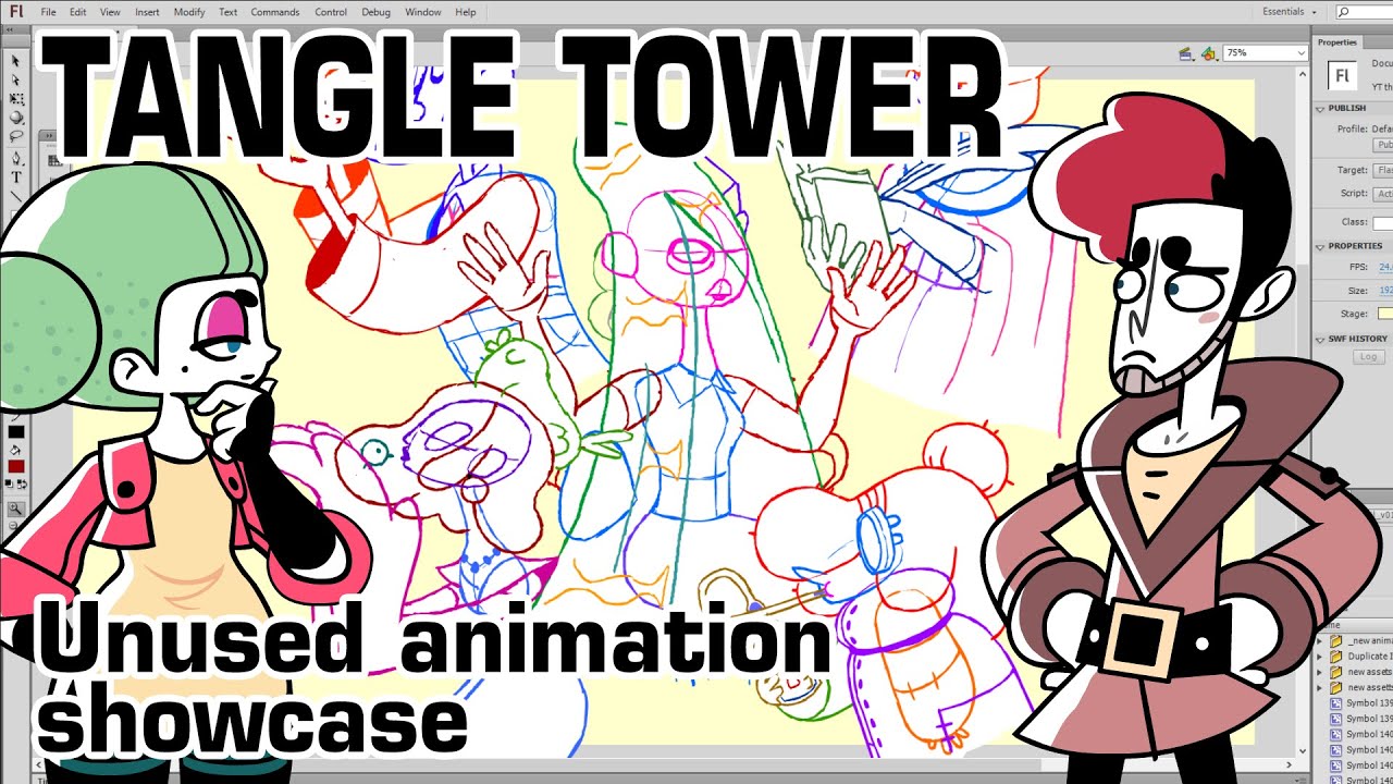 Tangle Tower unused animation showcase stream - YouTube