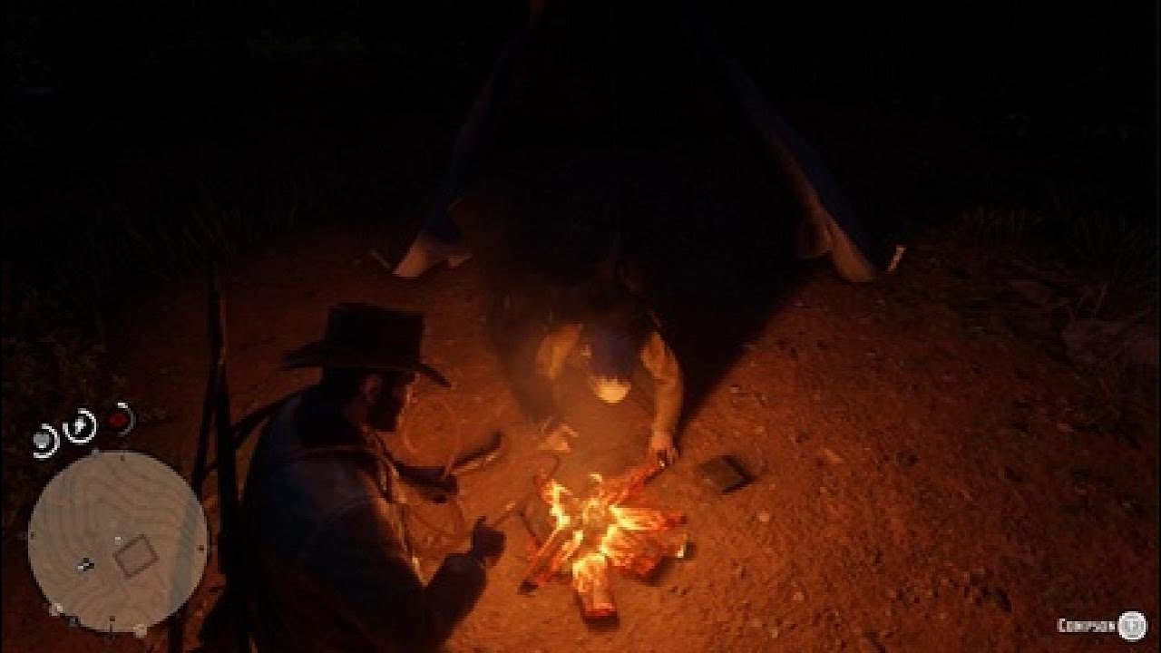 RDR2 Burning the slave collector and smoking a cigar as he burns - YouTube