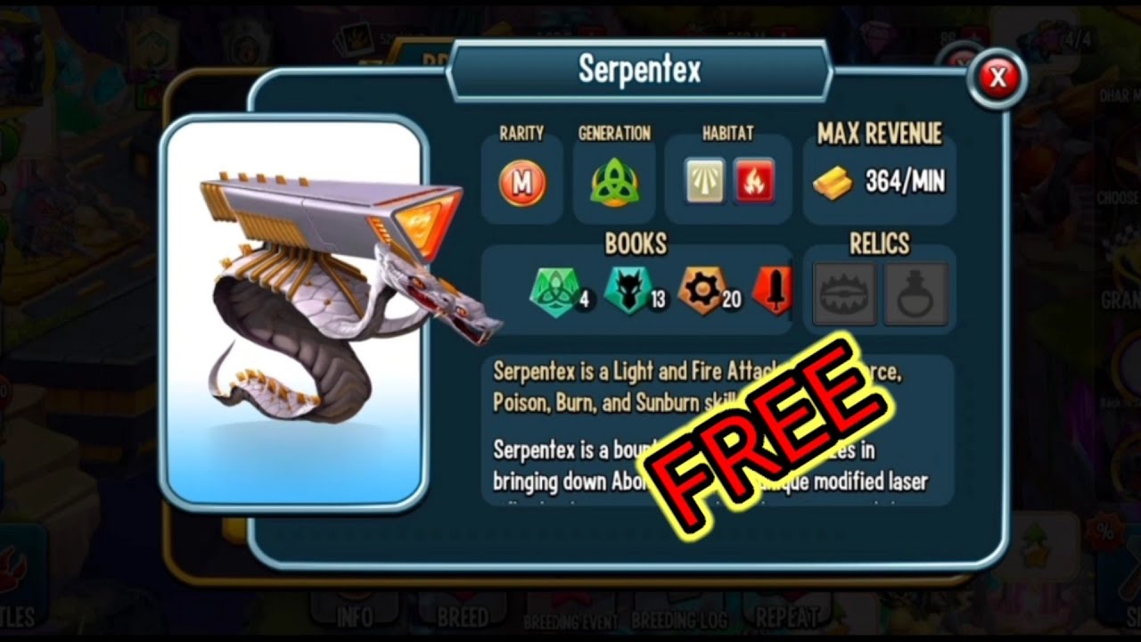 Get Free Serpentex 😍 in monster legends @GAMINGLEGEND10K - YouTube