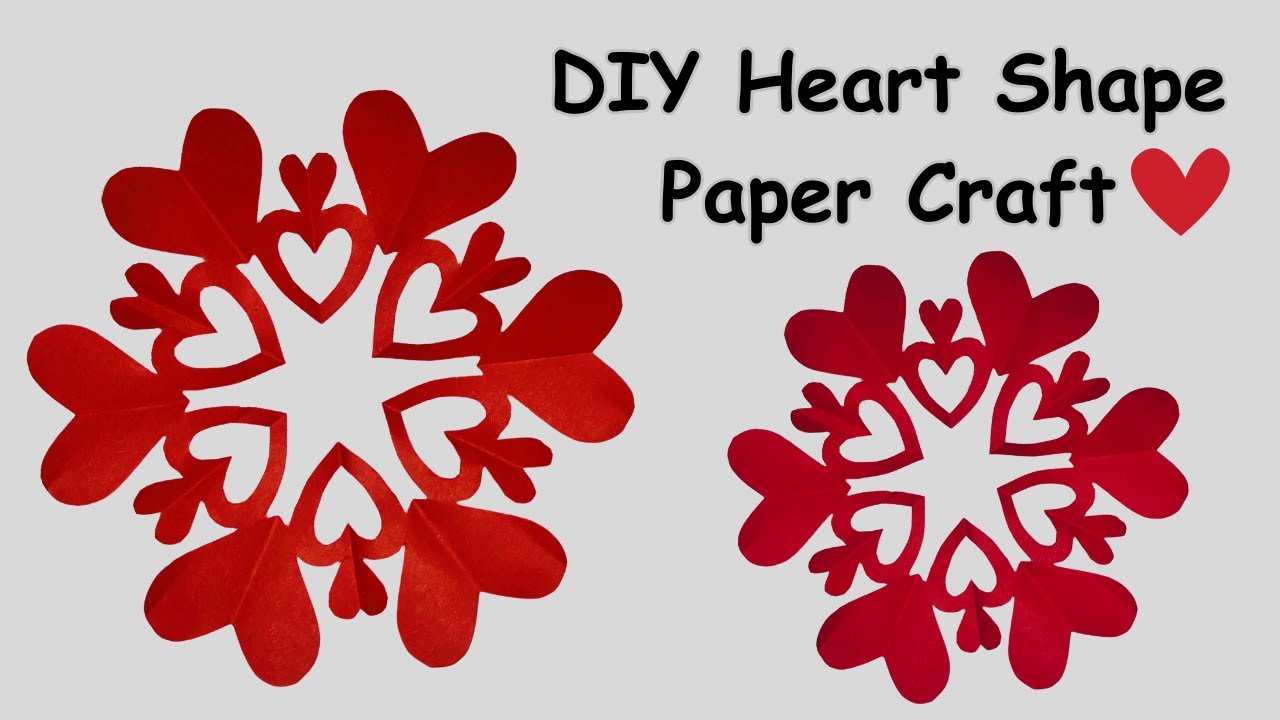 DIY heart shape craft in 5 minutes for valentine decoration!# ...