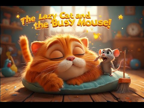 The Lazy Cat and the Busy Mouse | A Fun Story Song for Toddlers | Learn ...