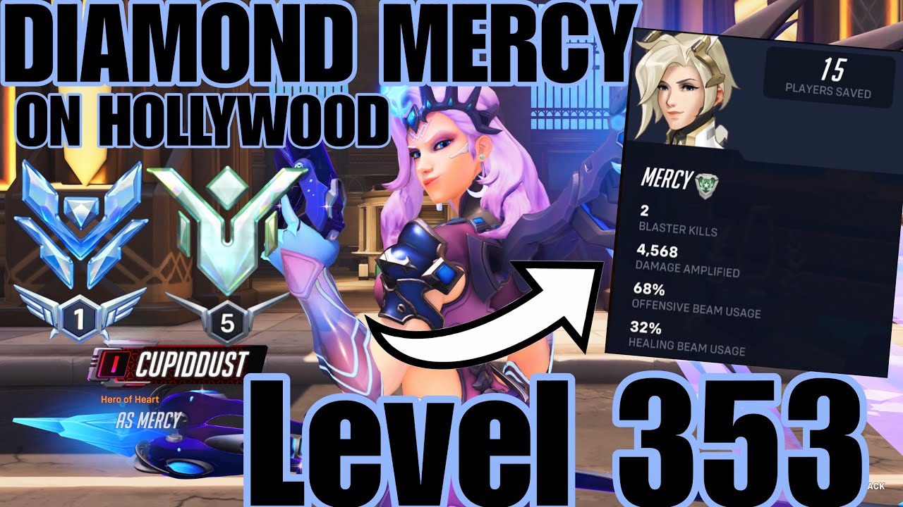 Level 352 Mercy! 🖤Defending on Hollywood Competitive Diamond Mercy ...