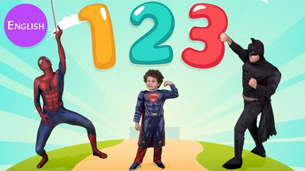 The Numbers From 1 to 10 With Spiderman Batman & Baby Superman - YouTube
