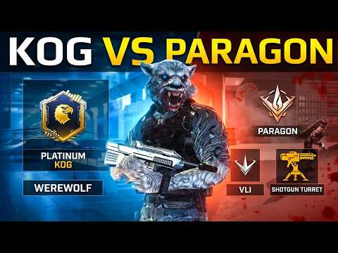 Modern Combat 5 White Werewolf+Platinum KOG vs Paragon+VLI+Shotgun Turrets(Cores)