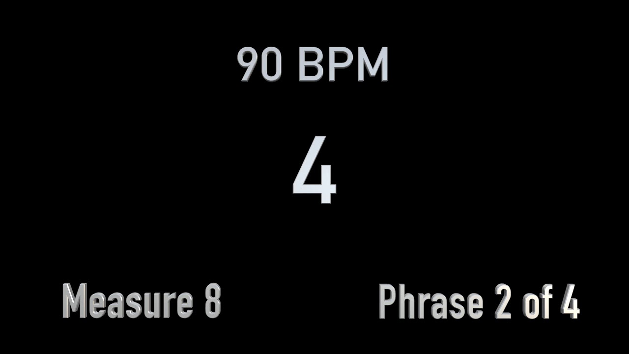 Practice Loop 90 BPM w/Percussion 16 Measures - YouTube
