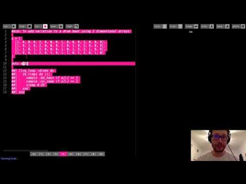 Sonic Pi Tutorial - Adding Variation to Drumbeats w/ 2 Dimensional Arrays - YouTube