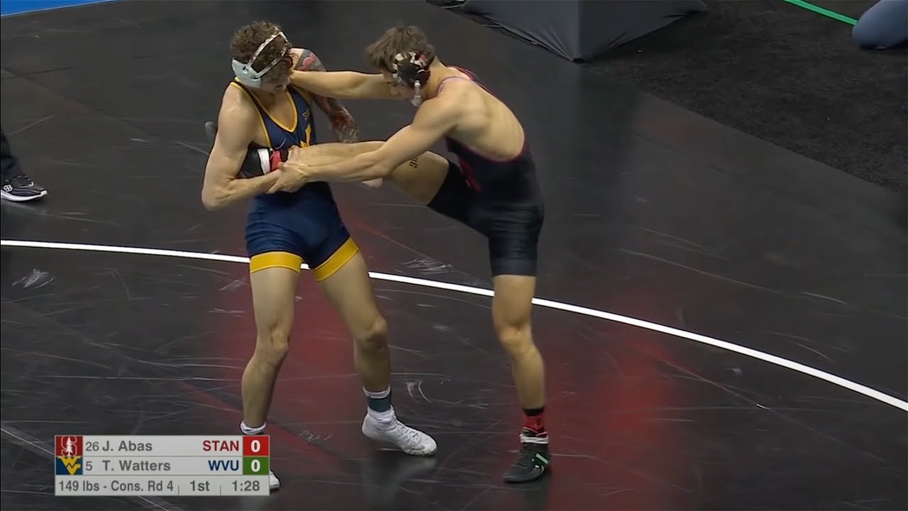 149lbs Ty Watters (West Virginia) vs Jaden Abas (Stanford) - YouTube