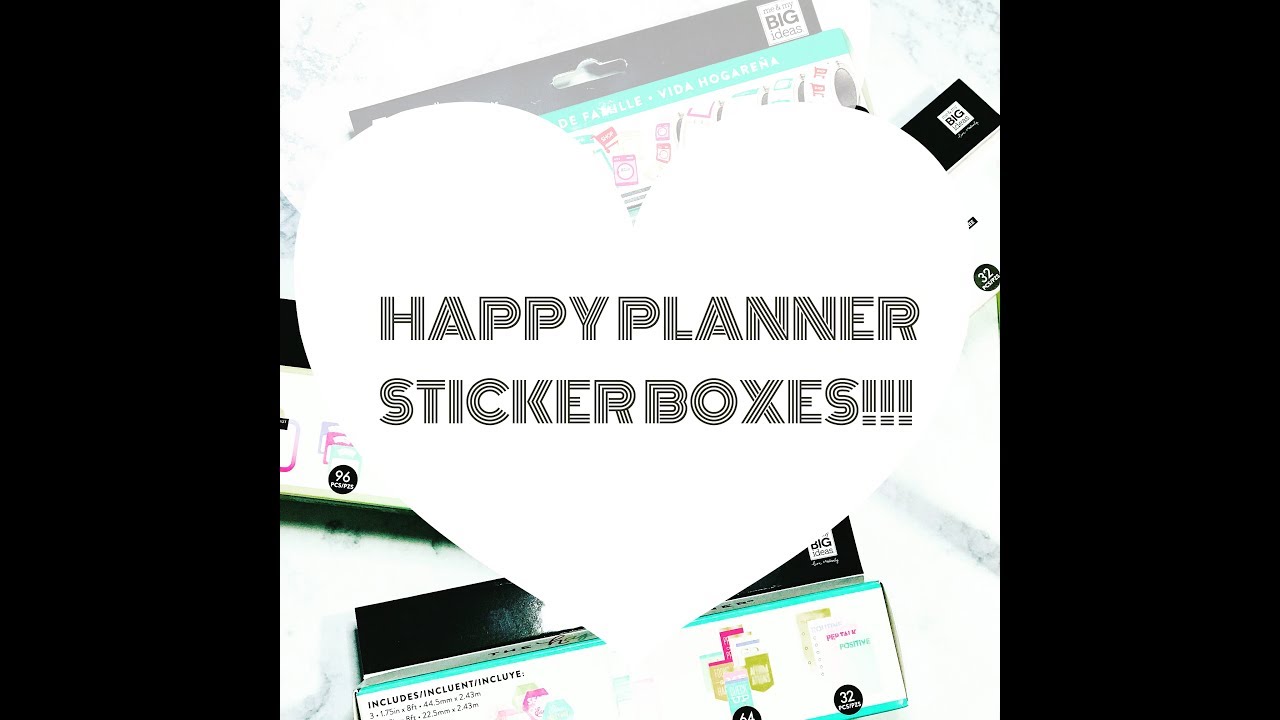 Happy Planner Sticker Boxes!!! - YouTube