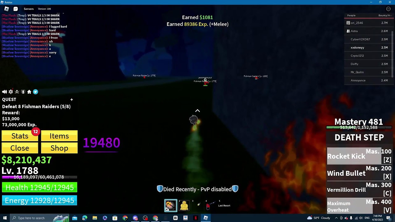 Grinding Blox Fruit Youtube
