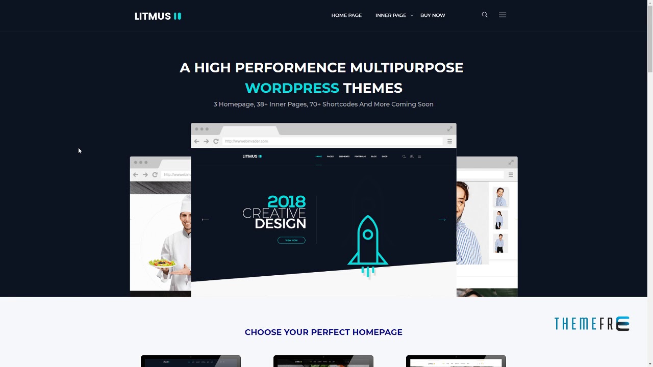 Litmus - Creative MultiPurpose WordPress Theme Wat Katsu - YouTube