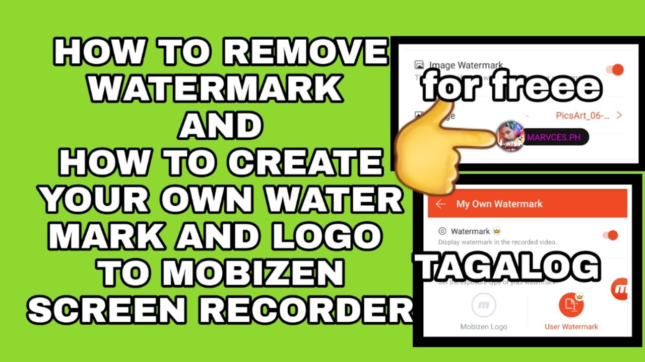 HOW TO ROMOVE WATER MARK ON MOBIZEN SCREEN RECORDER/ HOW TO CUSTOMIZE ...