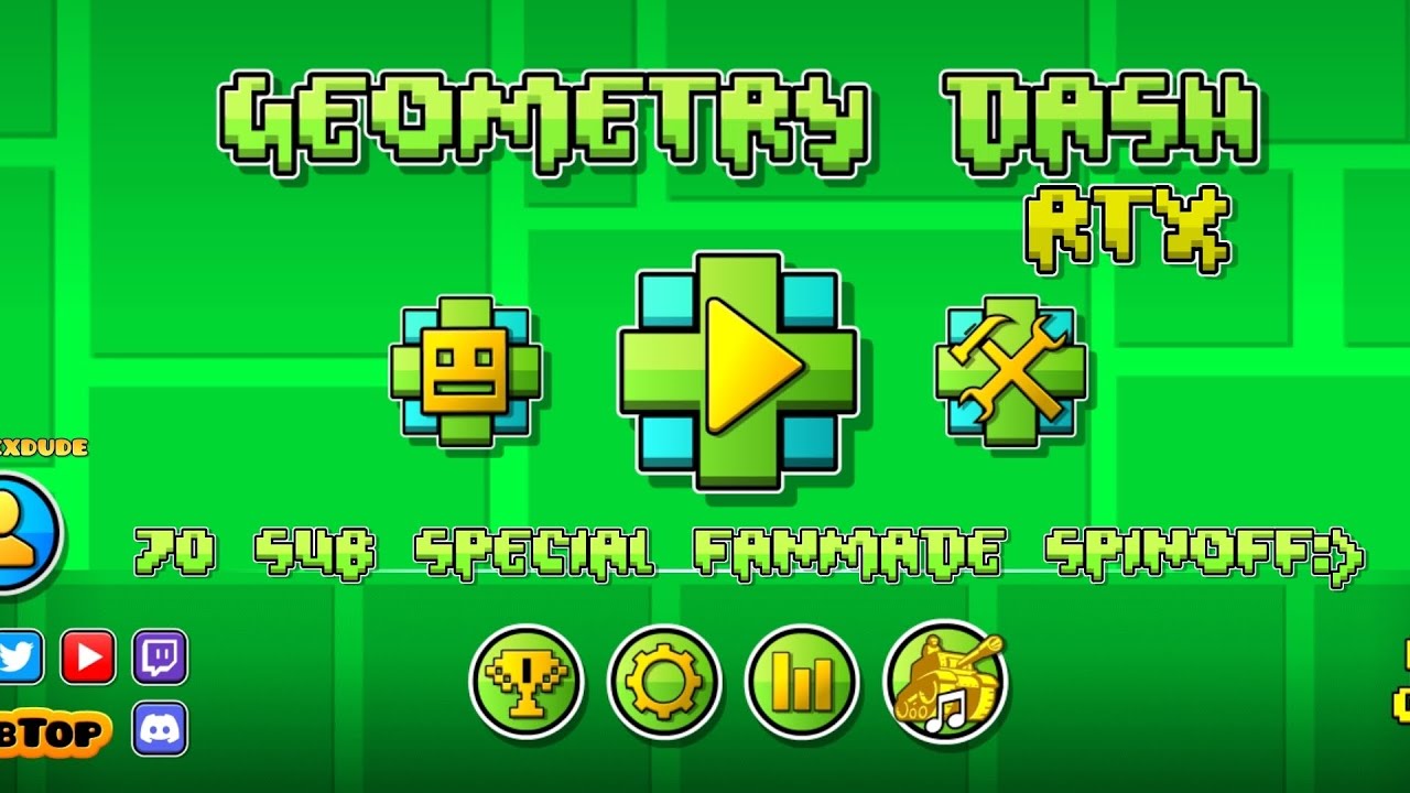 Geometry Dash RTX (Fanmade Spinoff for 70 Subs!) - YouTube