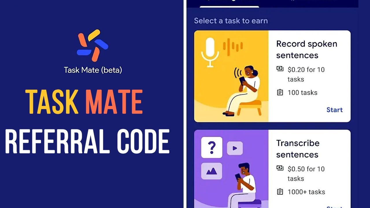 Google Task Mate Invitation Code Free | Google Task Mate Referral Code | Earn Money from Task ...