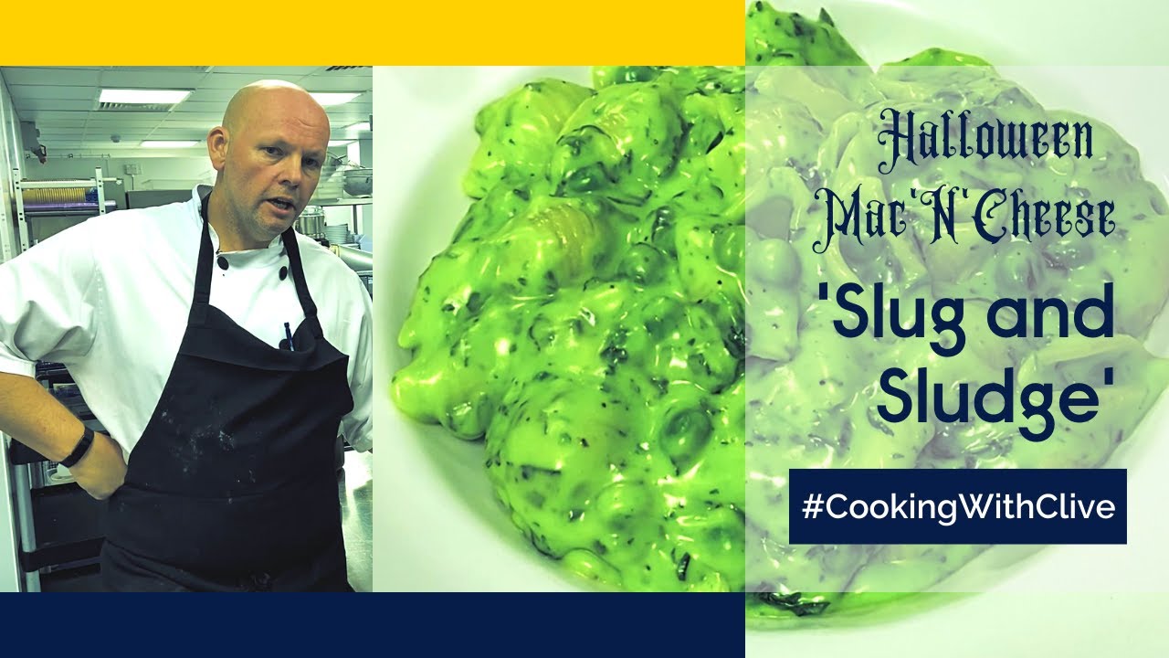Halloween Mac 'N' Cheese - Slug and Sludge! | Cooking With Clive | ARU ...