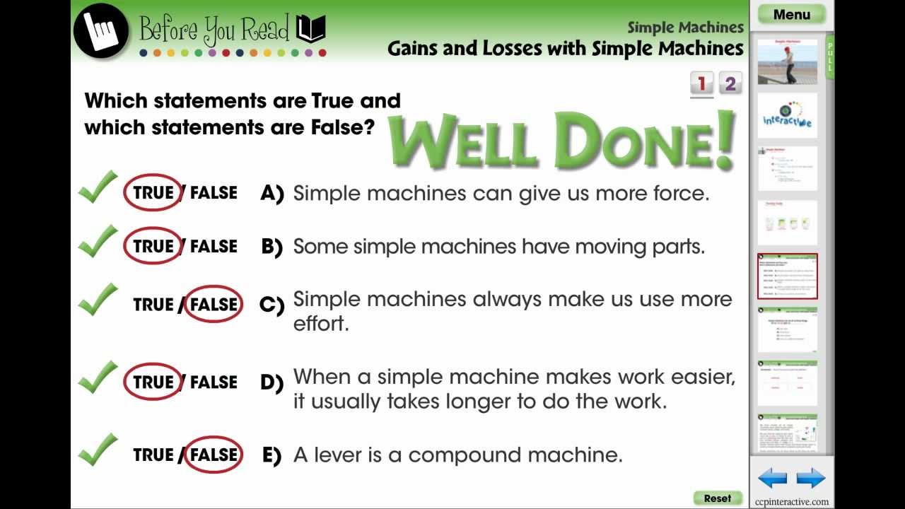CC7555 Simple Machines: Gains and Losses with Simple Machines Chapter ...