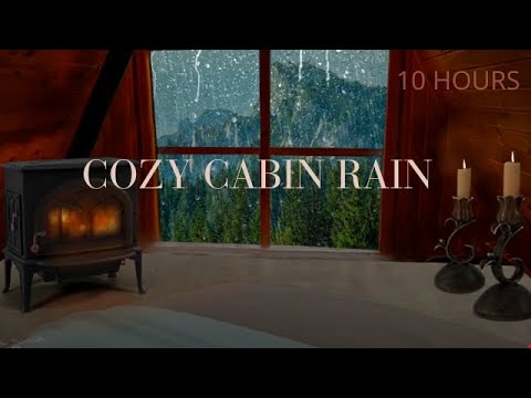Stormy Night Cozy Cabin, Rain Sounds for Sleep, Relaxation, Work, Study ...