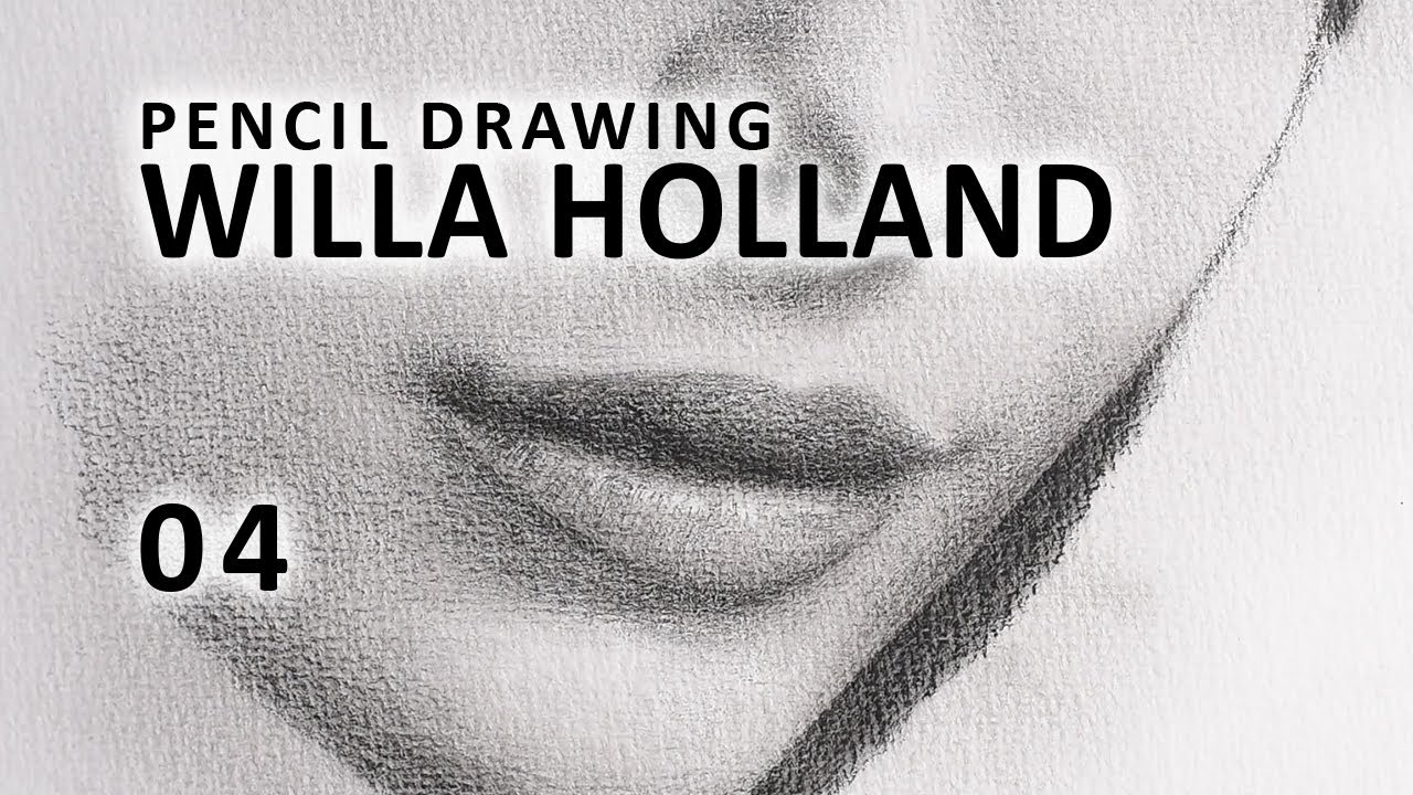 Willa Holland Thea Queen | Real Time Pencil Drawing | 04 Mouth - YouTube