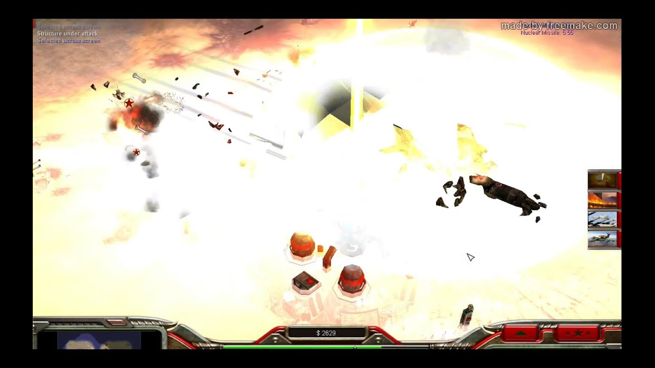 Command & Conquer Generals Z. H. ROTR MOD1.86 - Amazing Nuclear Missile ...