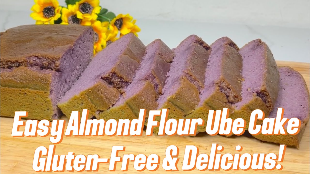 EASY ALMOND FLOUR UBE CAKE- GLUTEN - FREE & DELICIOUS! - YouTube