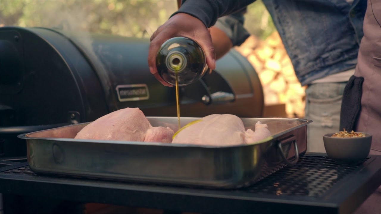 Megamaster Alpha Grill & Smoker with Offset Smoker and Chimney - YouTube